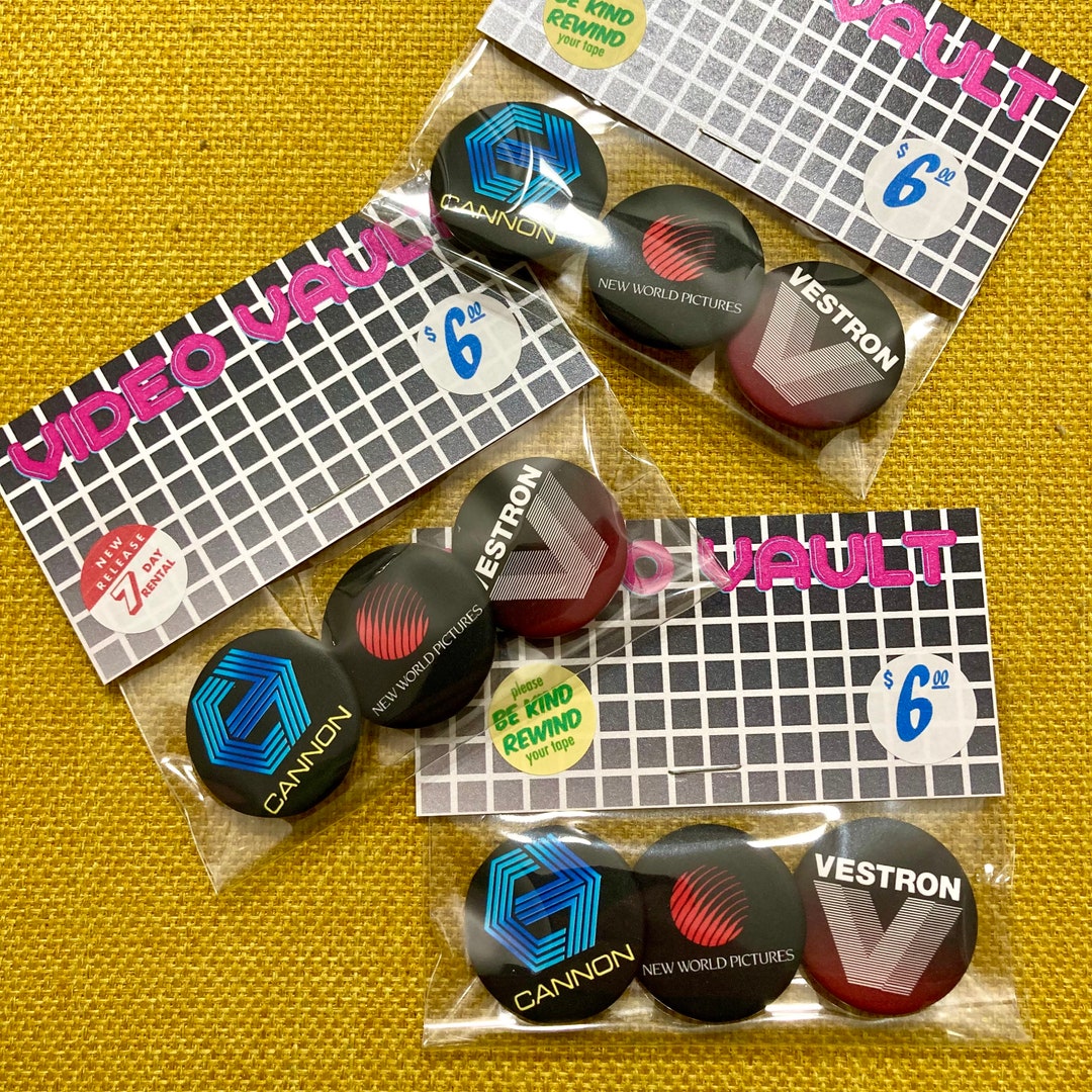 Video Vault - Classic VHS Movie Studio Button 3 Pack - Etsy