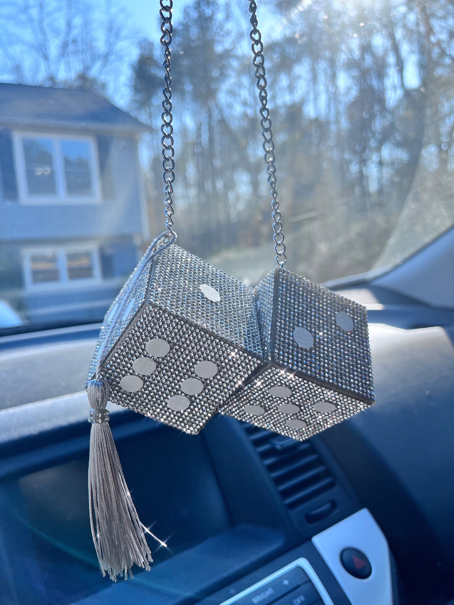 Car Accessories Car Bling Bling Dice Car Decor Dice Hanging Diceauto ...