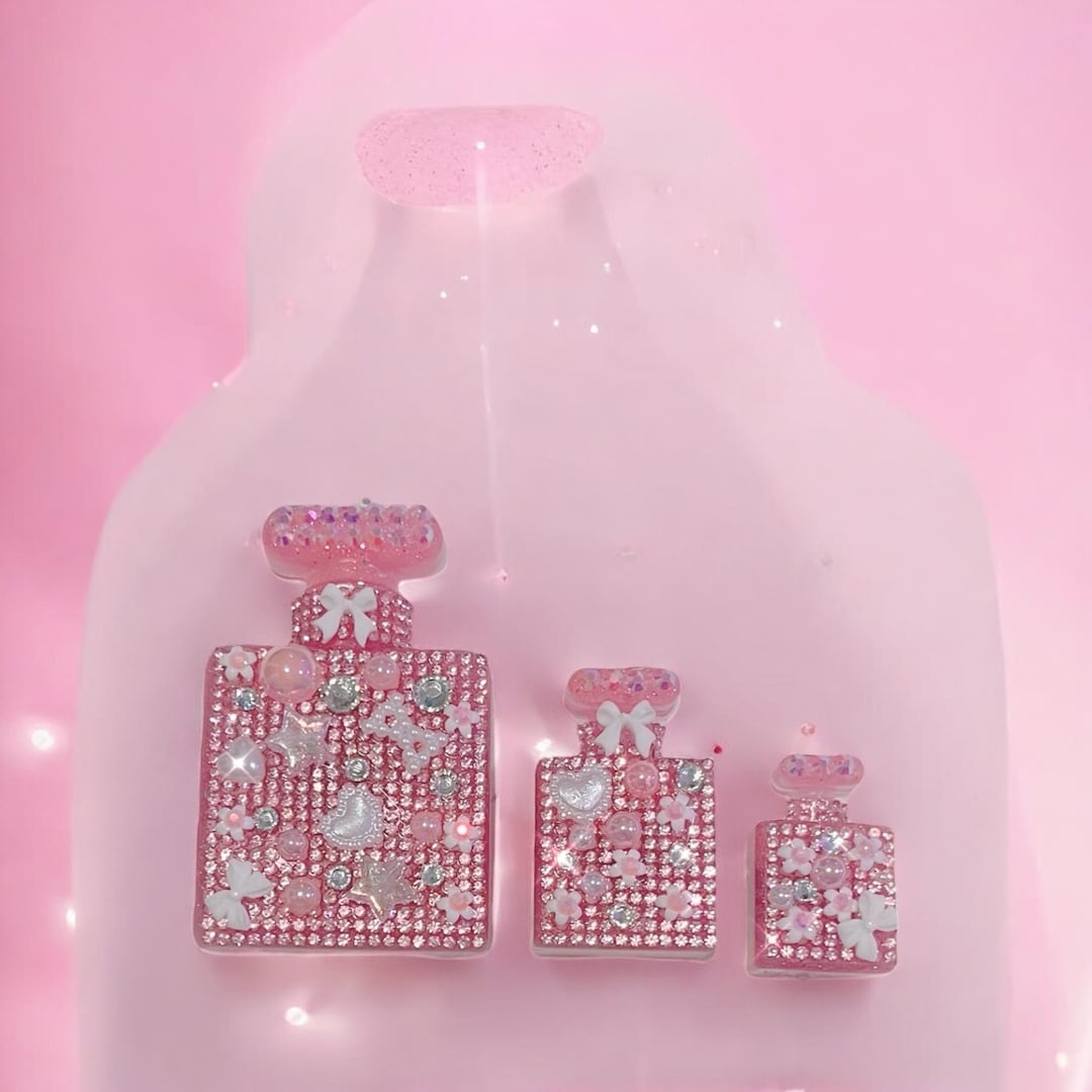 3 Piece Perfume Magnet Rhinestone Magnet Pink Fridge Magnet Gift Set ...