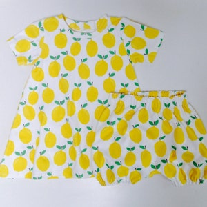 Organic Baby Lemon Dress Sizes Infant - 6T, Organic Toddler Lemon Dress ...