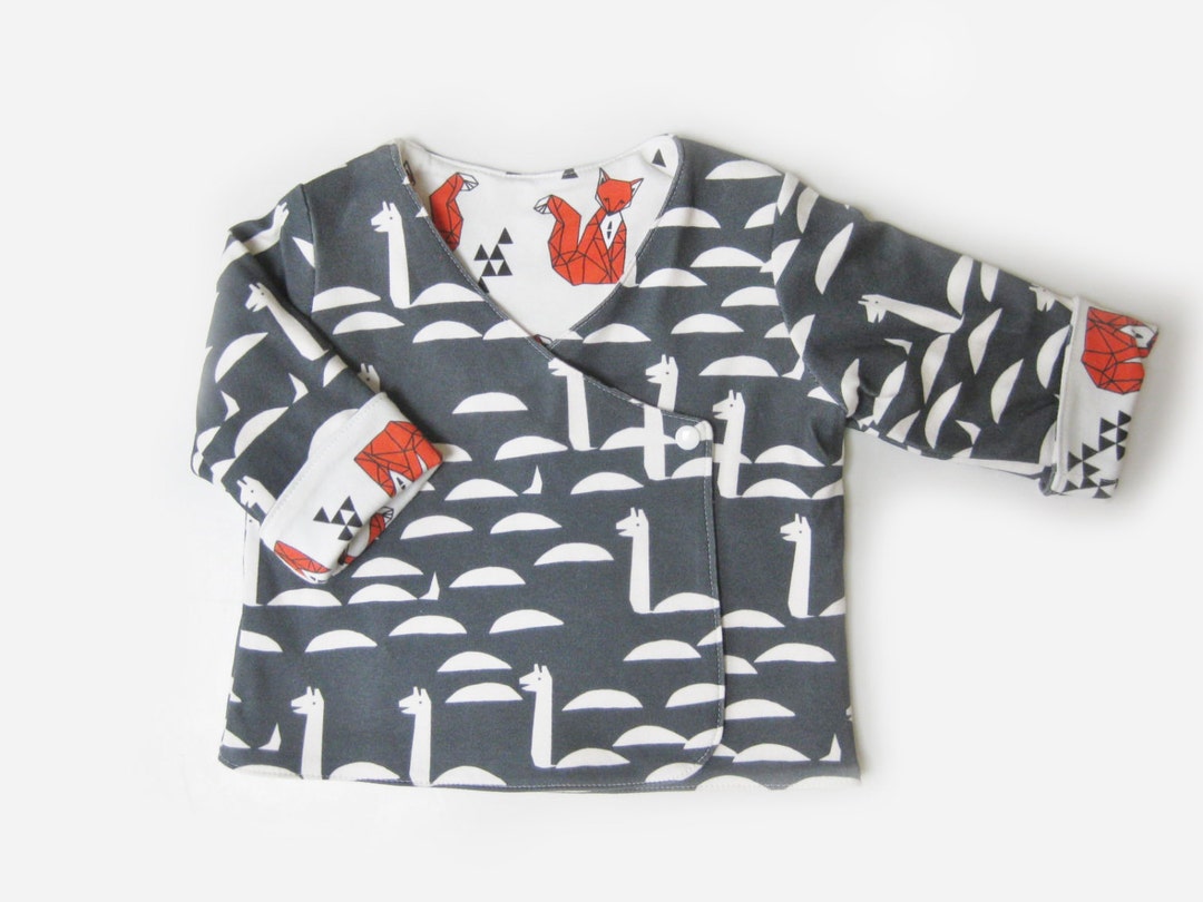 Organic Reversible Baby Jacket, Fox/nessie the Loch Ness Monster ...