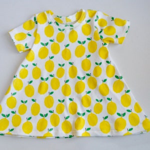 Organic Baby Lemon Dress Sizes Infant - 6T, Organic Toddler Lemon Dress ...