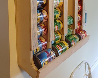 4 Row 36 Can Wall Storage Rack - Etsy