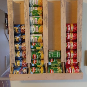 4 Row 36 Can Wall Storage Rack - Etsy