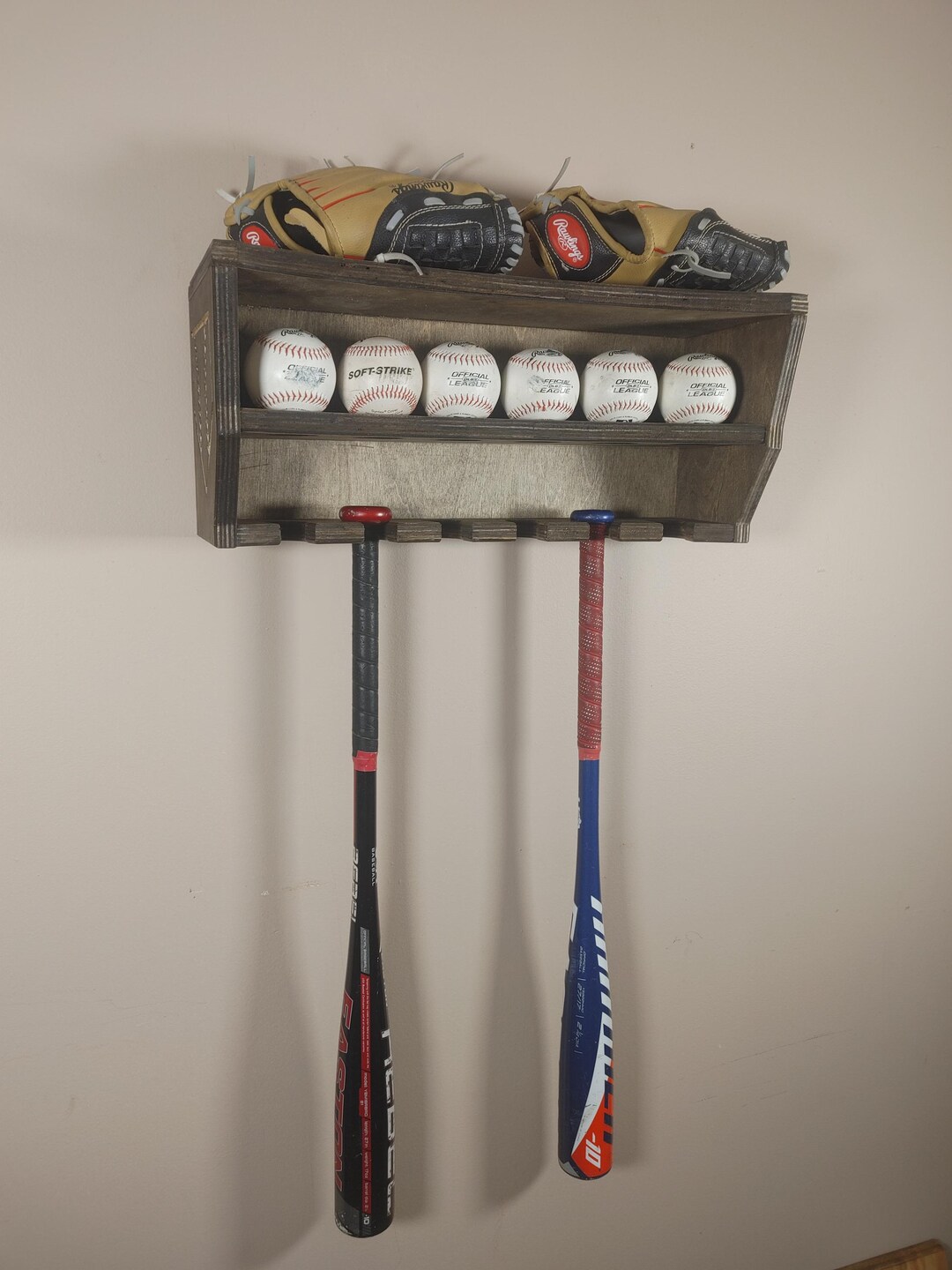 Baseball & Bat Display Shelf - Etsy
