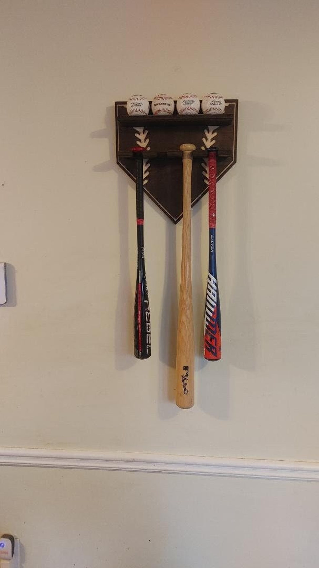 Baseball & Bat Display Shelf - Etsy