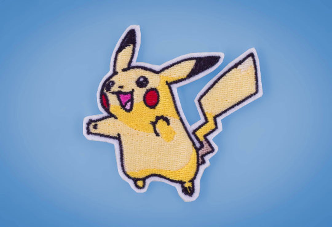 Pikachu - Embroidered Pokemon Iron-on Patch - Etsy