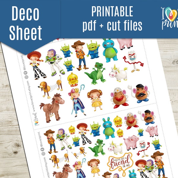 Toy Story Stickers Printable - Etsy