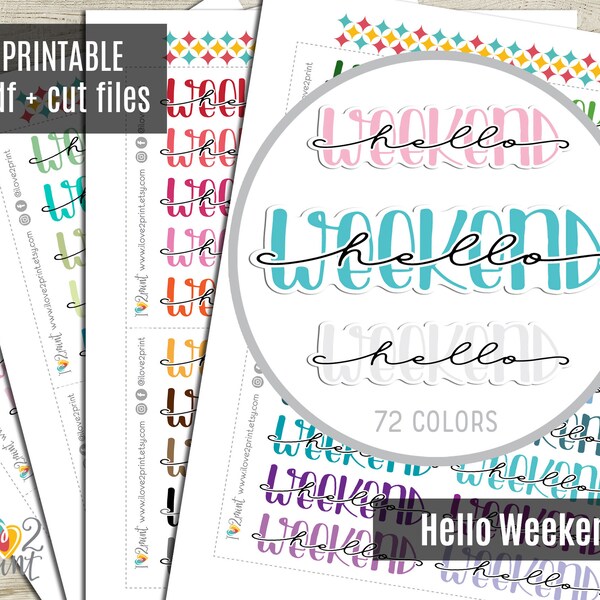 Weekend Stickers - Etsy