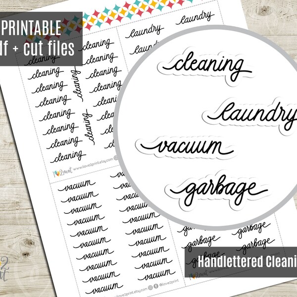Cleaning Planner Stickers - Etsy