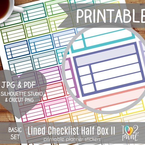 Polka Dot Full Box Printable Planner Stickers Erin Condren - Etsy