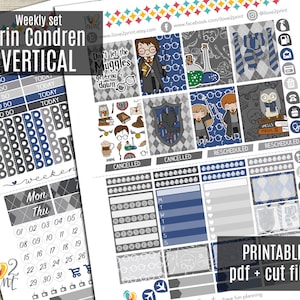 Wizard School III Weekly Printable Planner Stickers Erin - Etsy