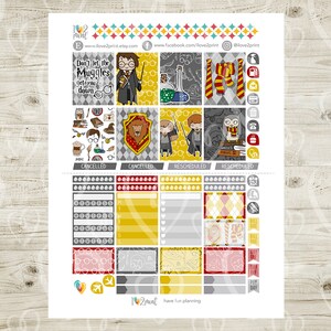 Wizard School I Weekly Printable Planner Stickers, Erin Condren Planner ...