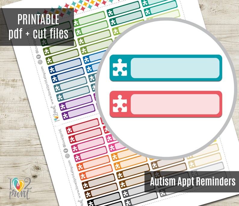 Autism Appointment Planner Stickers Therapy Reminders - Etsy
