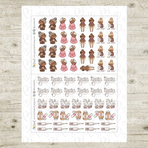 Elena Planner Girl Sick Day Printable Planner Stickers, Printable ...