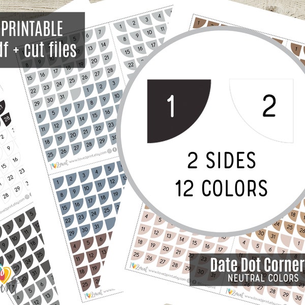 Date Cover Stickers Printable - Etsy