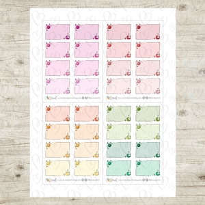 Space Half Box Planner Stickers, Half Box Printable Stickers, Washi ...