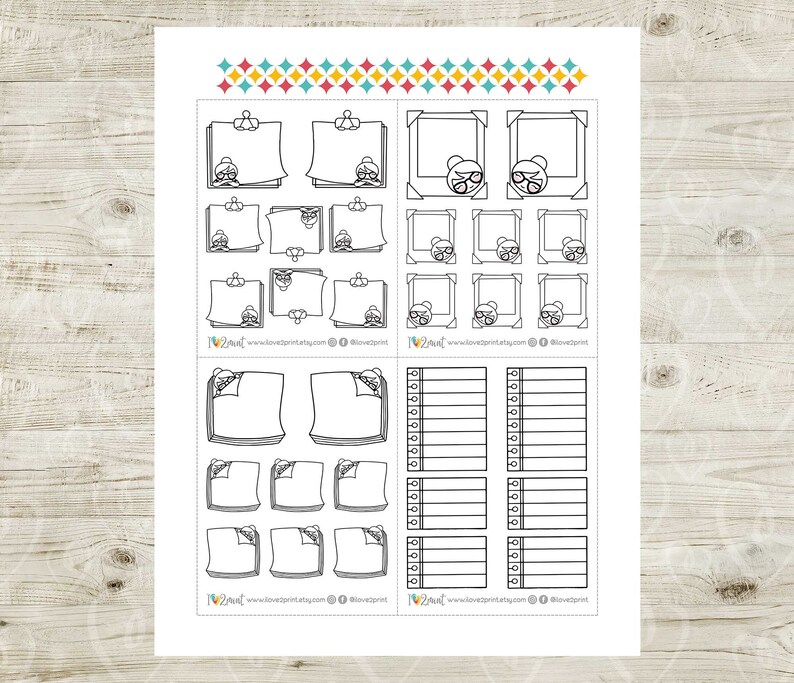 Elena Planner Girl Notes Note Page Planner Stickers - Etsy