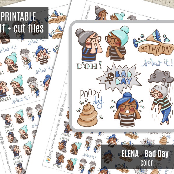 Bad Day Stickers - Etsy