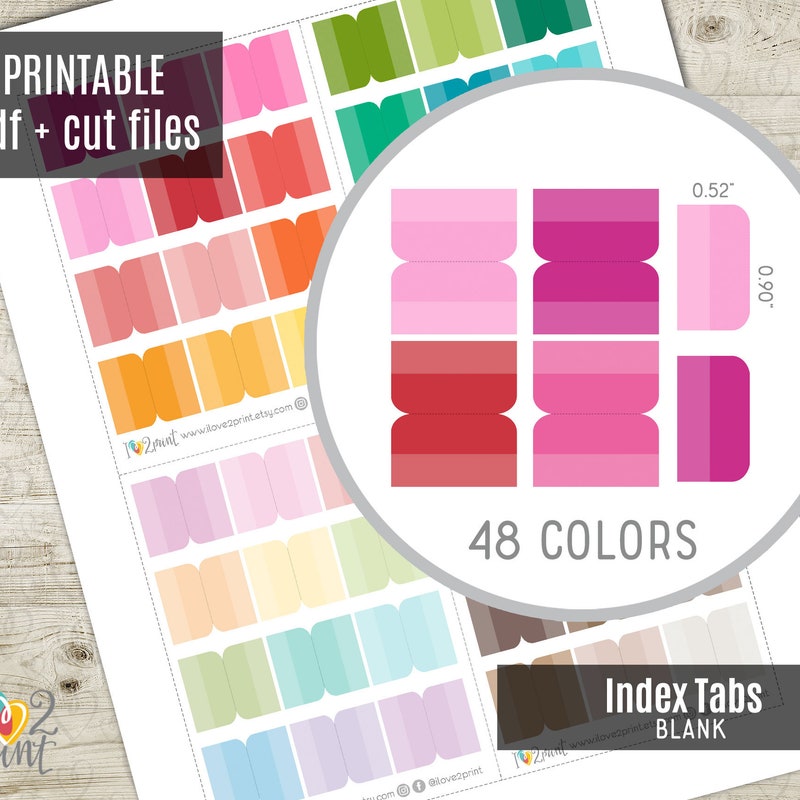 Index Stickers - Etsy