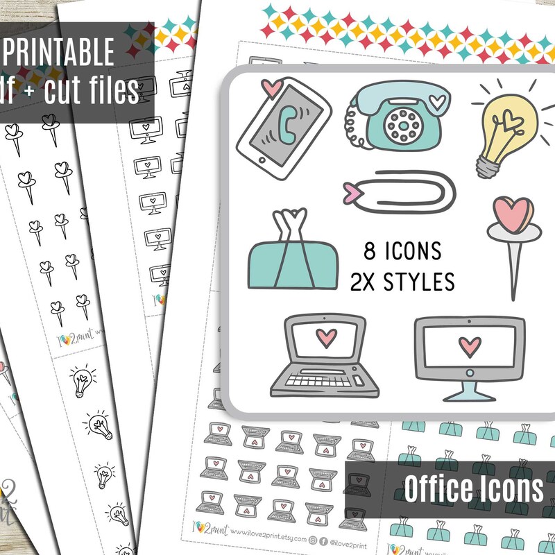 Planner Icon Clipart - Etsy