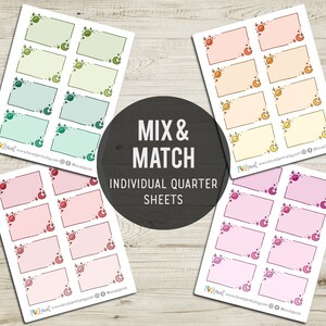 Space Half Box Planner Stickers, Half Box Printable Stickers, Washi ...
