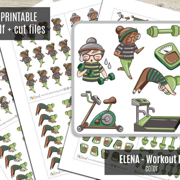 Workout Stickers - Etsy