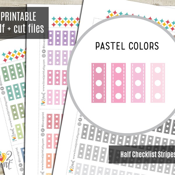 Printable Checkbox Checklist Stickers - Etsy