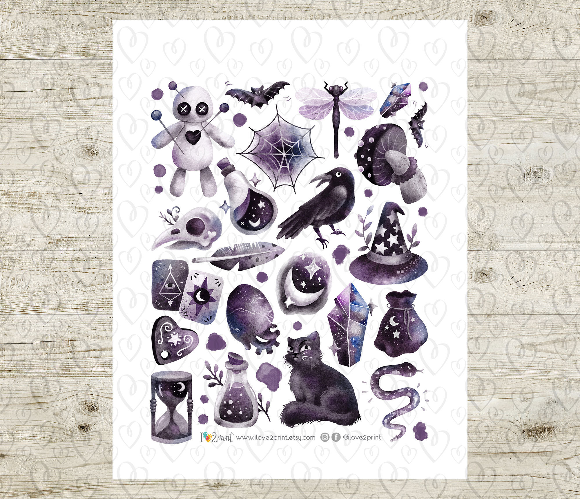 Gothic Life Deco Planner Stickers Goth Witch Halloween - Etsy