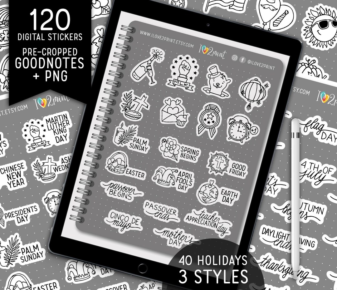 USA Holidays Goodnotes Sticker Book Holidays Digital - Etsy