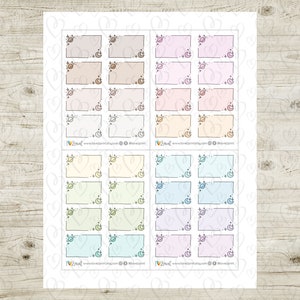 Space Half Box Planner Stickers, Half Box Printable Stickers, Washi ...