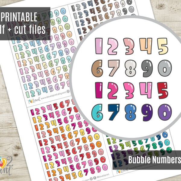 Rainbow Numbers - Etsy UK