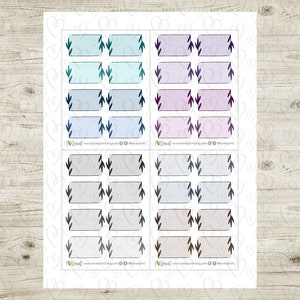 Leaves Half Box Planner Stickers, Half Box Printable Stickers, Washi ...