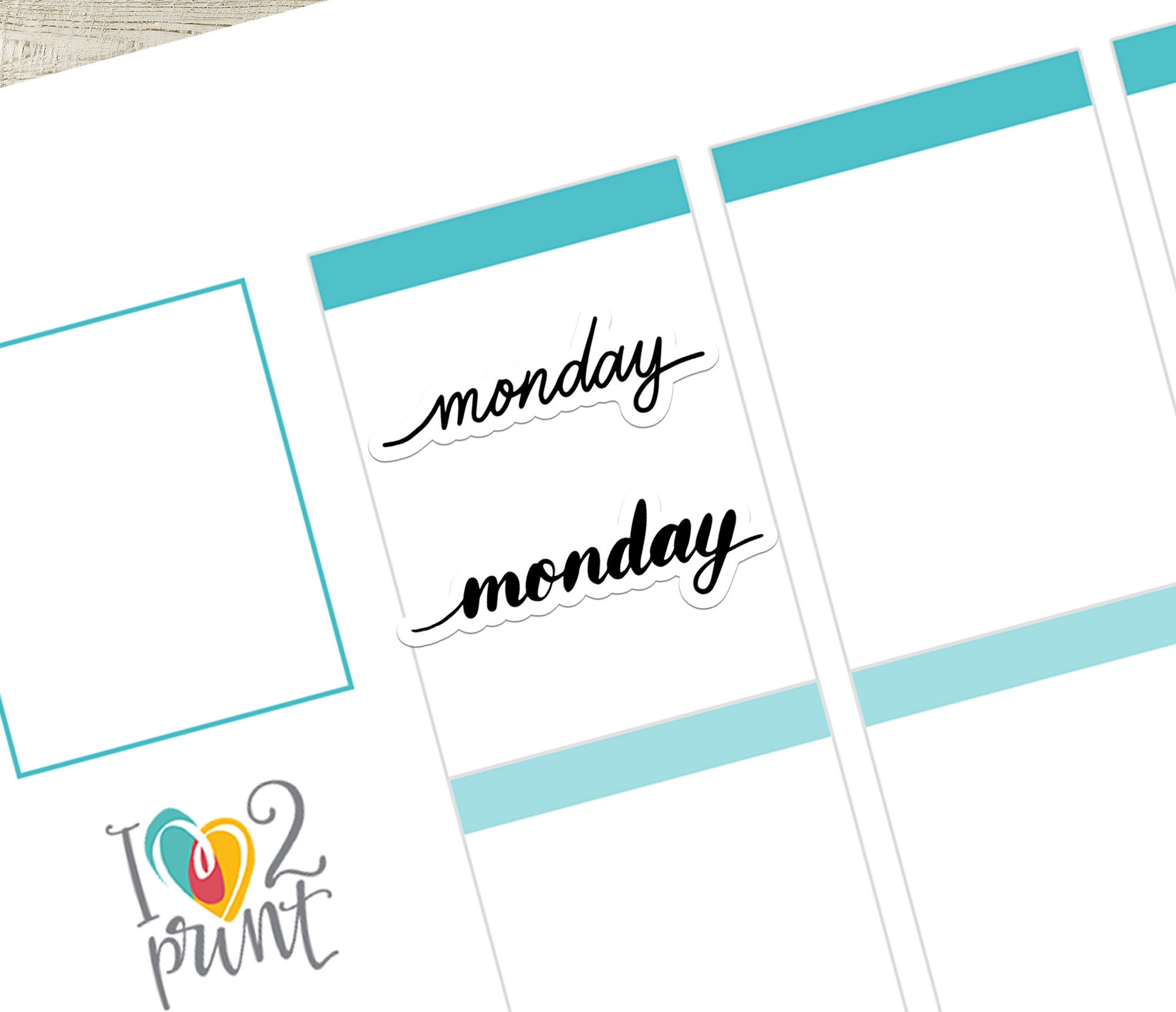 Handlettered Week Days Planner Stickers Handwritting Script - Etsy