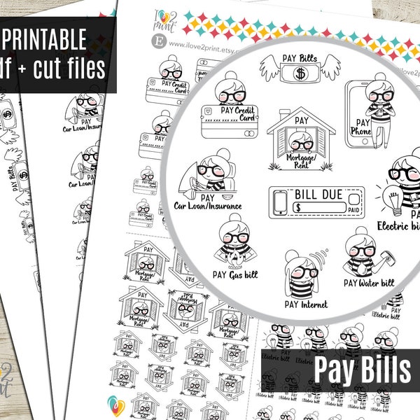 Bill Pay Stickers - Etsy