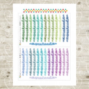 Hand Lettered Weekend Banner Stickers, Script Weekend Printable ...