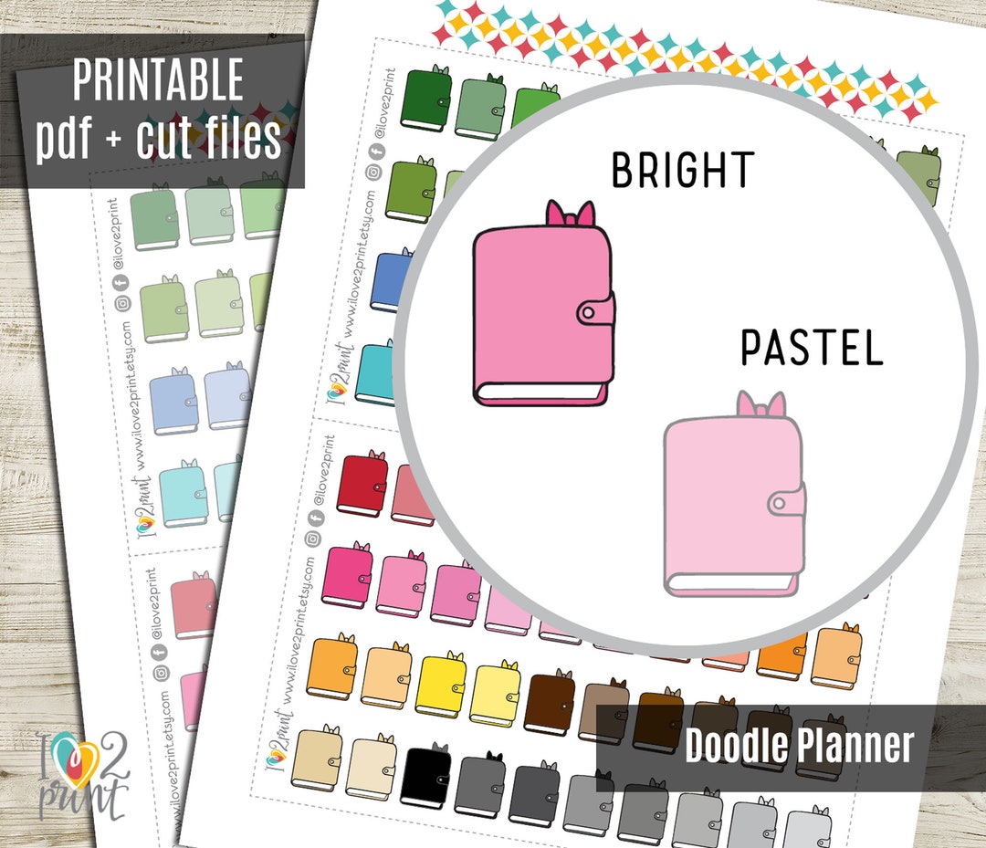 Doodle Planner Icon Stickers, Planning Next Printable Stickers, Bujo ...