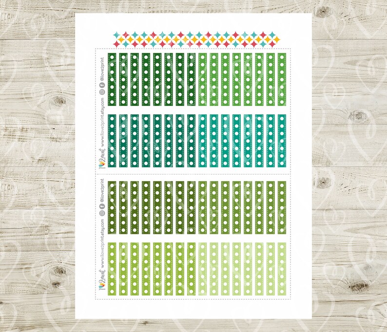 Checklist Stripes Planner Stickers Checklist Printable - Etsy