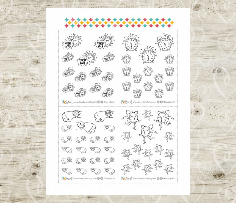 Elena Planner Girl I Am Late Planner Stickers Rush Printable - Etsy