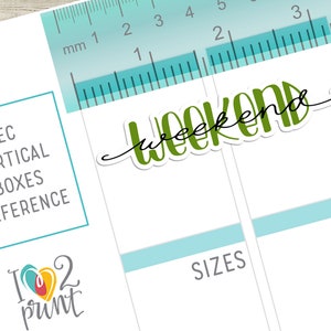 Hand Lettered Weekend Banner Printable Stickers, Erin Condren Planner ...