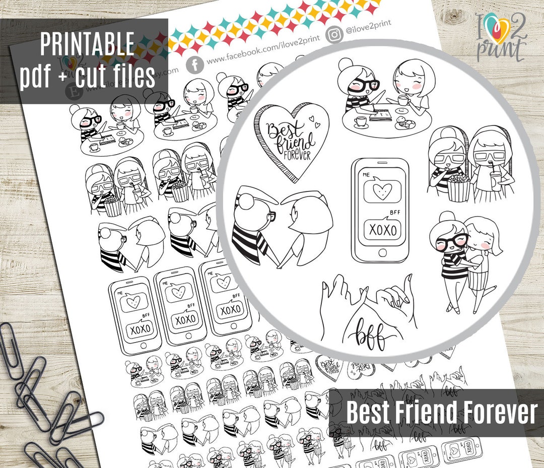 Planner Besties Routine Planner Stickers, Best Friends Printable ...