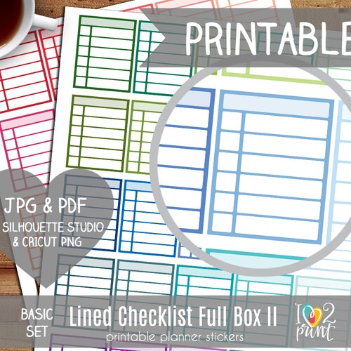 Polka Dot Full Box Printable Planner Stickers Erin Condren - Etsy