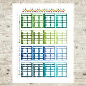 Weekly Schedule Planner Stickers, Full Box Tracker Printable Stickers ...