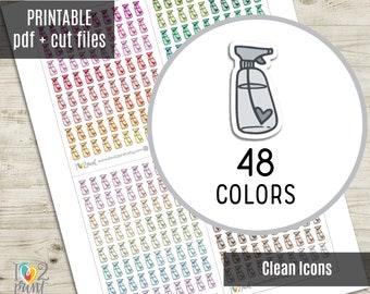 Cleaning Planner Stickers Printable Calender Stickers 1/2 Inch - Etsy ...