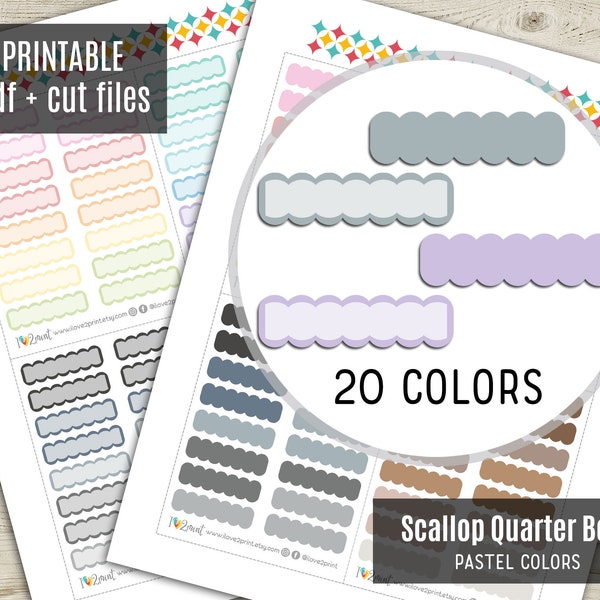 Scalloped Labels - Etsy