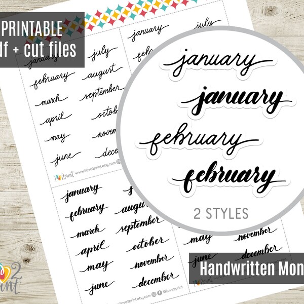 Printable Planner Stickers Script - Etsy