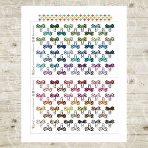 Doodle Bow Planner Stickers, Bow Clips Printable Stickers, Bujo ...