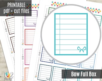 Outlined Full Box Planner Stickers Full Box Planner Stickers - Etsy