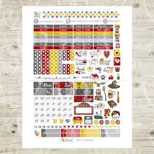 Wizard School I Weekly Printable Planner Stickers, Erin Condren Planner ...