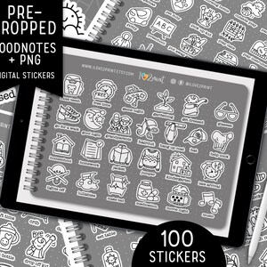 100 Kids Routine Icons Goodnotes Sticker Book, Icons Digital Stickers ...